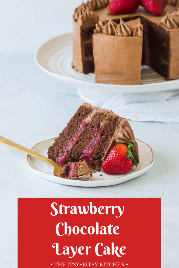 Strawberry Chocolate Cake - The Itsy-Bitsy Kitchen